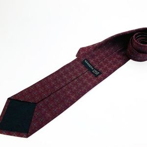 Kenneth Cole | Accessories | Kenneth Cole Tie 0 Silk Red Geometric ...